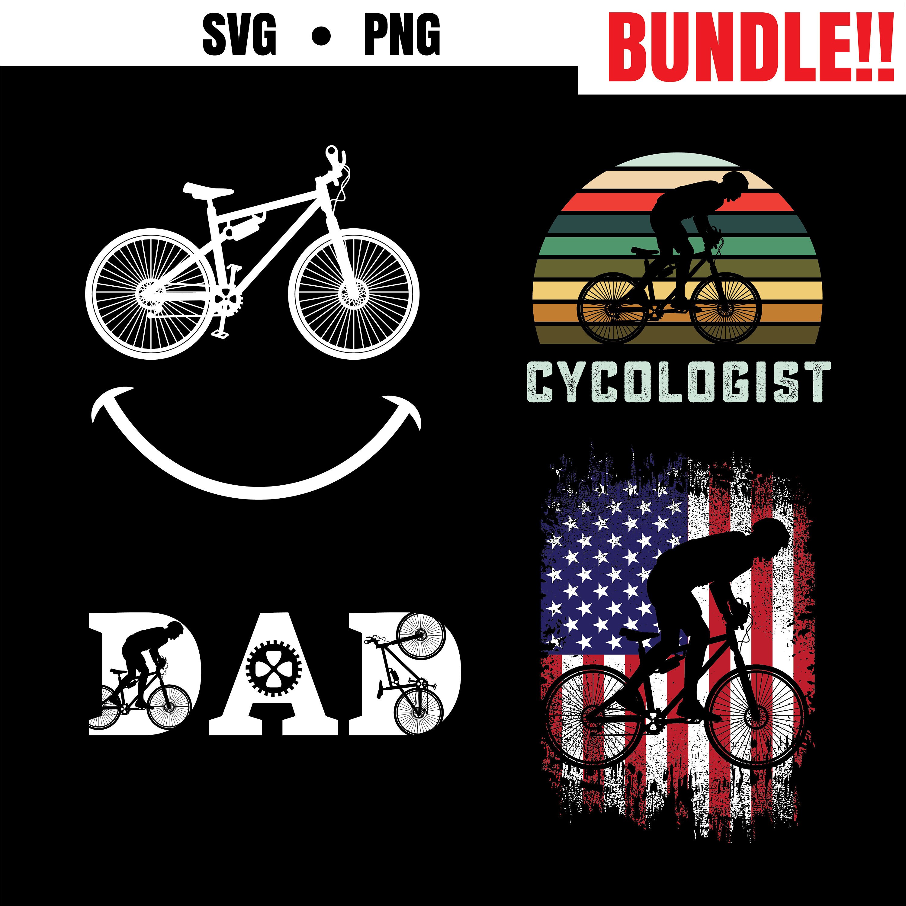 Mountain Bike Svg Files BUNDLE Cycling Svg Bicycle Graphic - Etsy