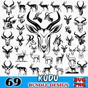 Kudu Bundle SVG, PNG Instant Digital Downloads - Etsy