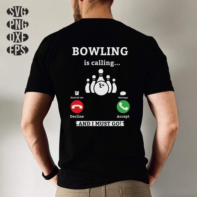 Bowling Svg File Funny Bowling Phone Call Theme Bowling - Etsy