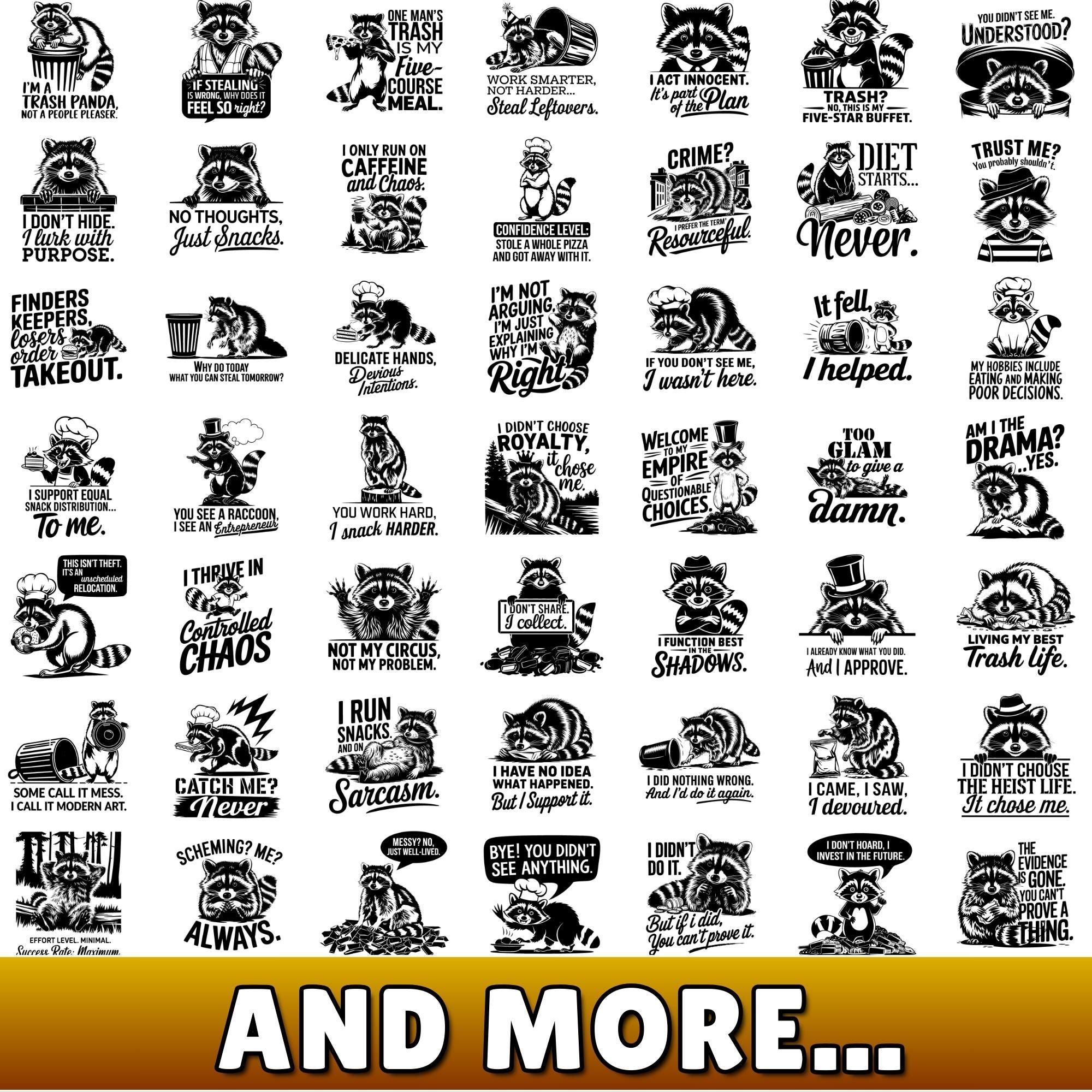 Snarky Raccoon SVG | Funny Sarcastic Raccoon | Witty Raccoon Clipart ...