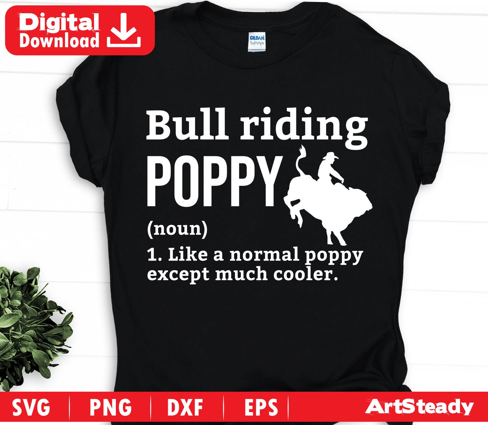 Bull Riding Svg Files POPPY Funny Definition Theme Instant - Etsy