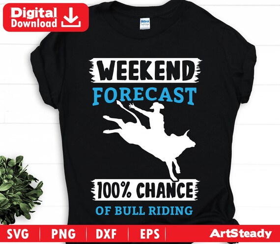 Bull Riding Svg Files Rodeo Bull Riding Graphic WEEKEND - Etsy