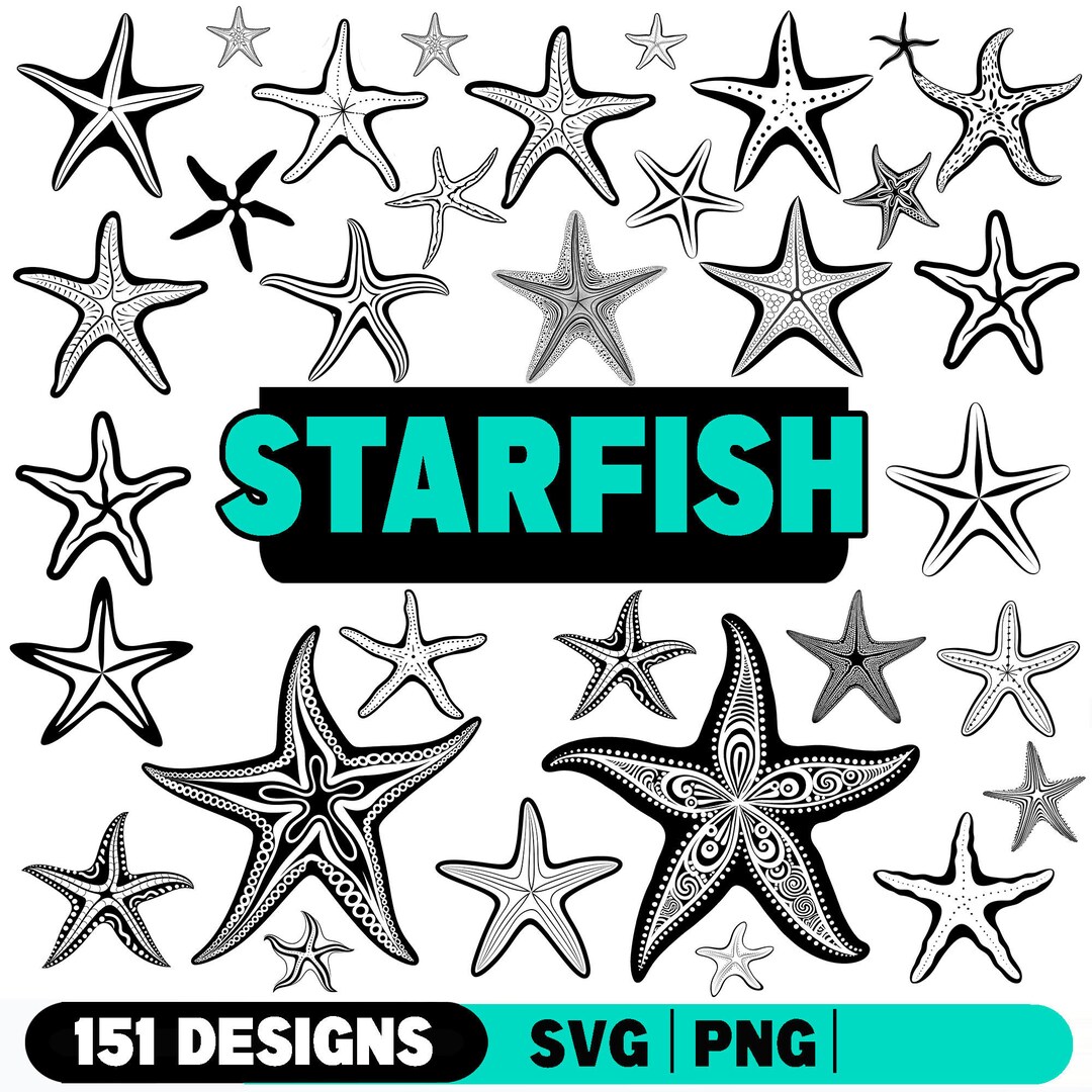 Starfish, Bundle SVG, PNG Instant Digital Downloads - Etsy