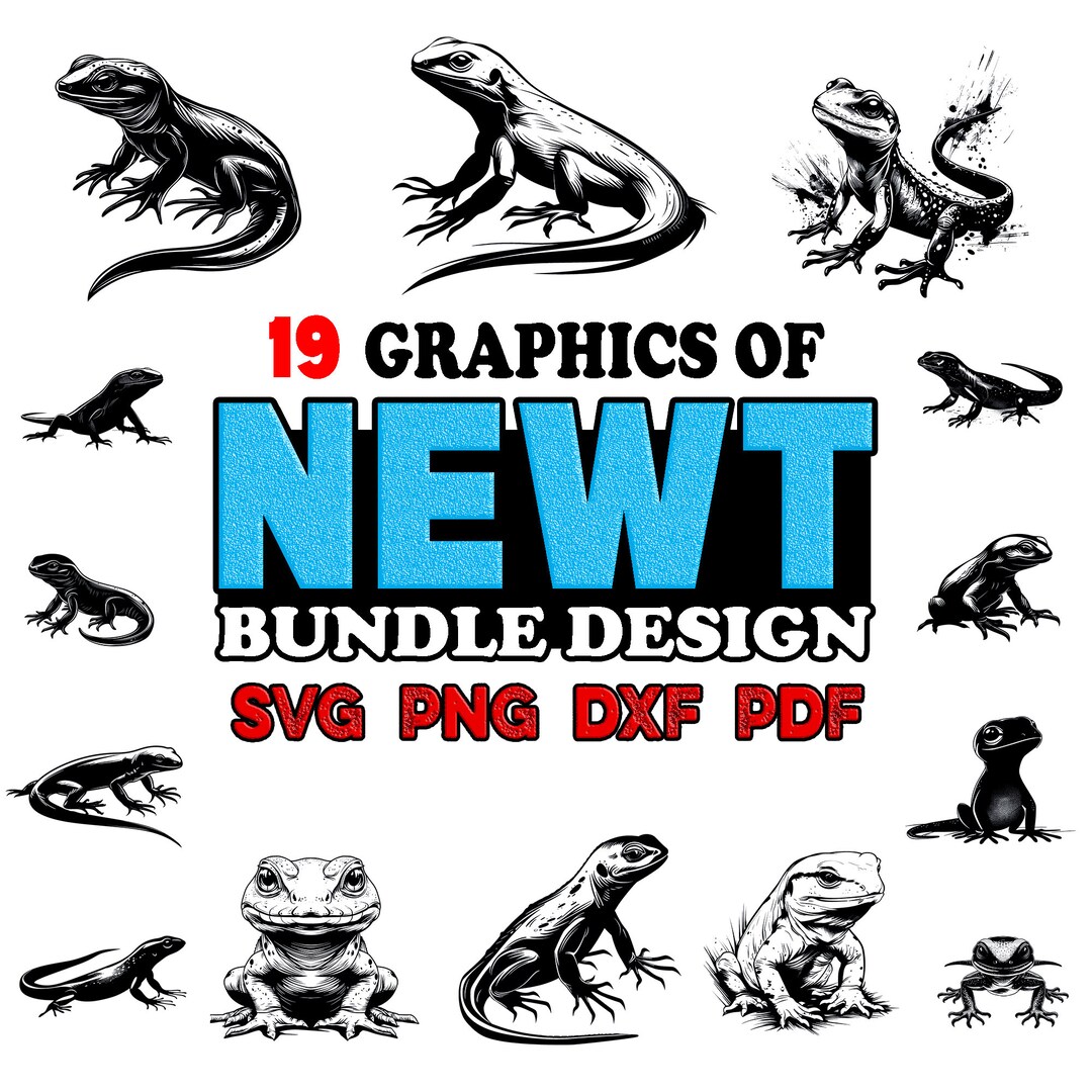 Newt Bundle SVG, Png, Dxf, Pdf Instant Digital Downloads - Etsy