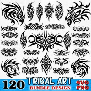Tribal Tattoo Art Bundle SVG, PNG Instant Digital Downloads - Etsy