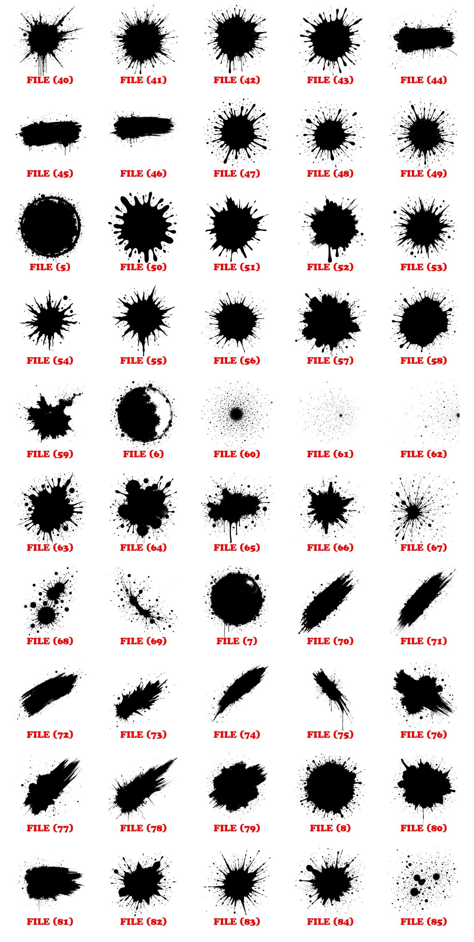 Laser Engrave Files Splatter Grunge Svg Png Pdf & Dxf Bundle Instant ...