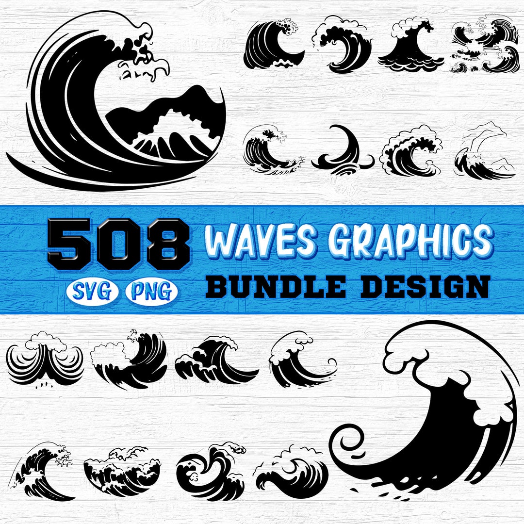 Creative Waves Bundle SVG, PNG Instant Digital Downloads - Etsy