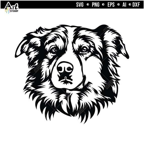 Art & Collectibles Drawing & Illustration Digital Australian shepherd ...