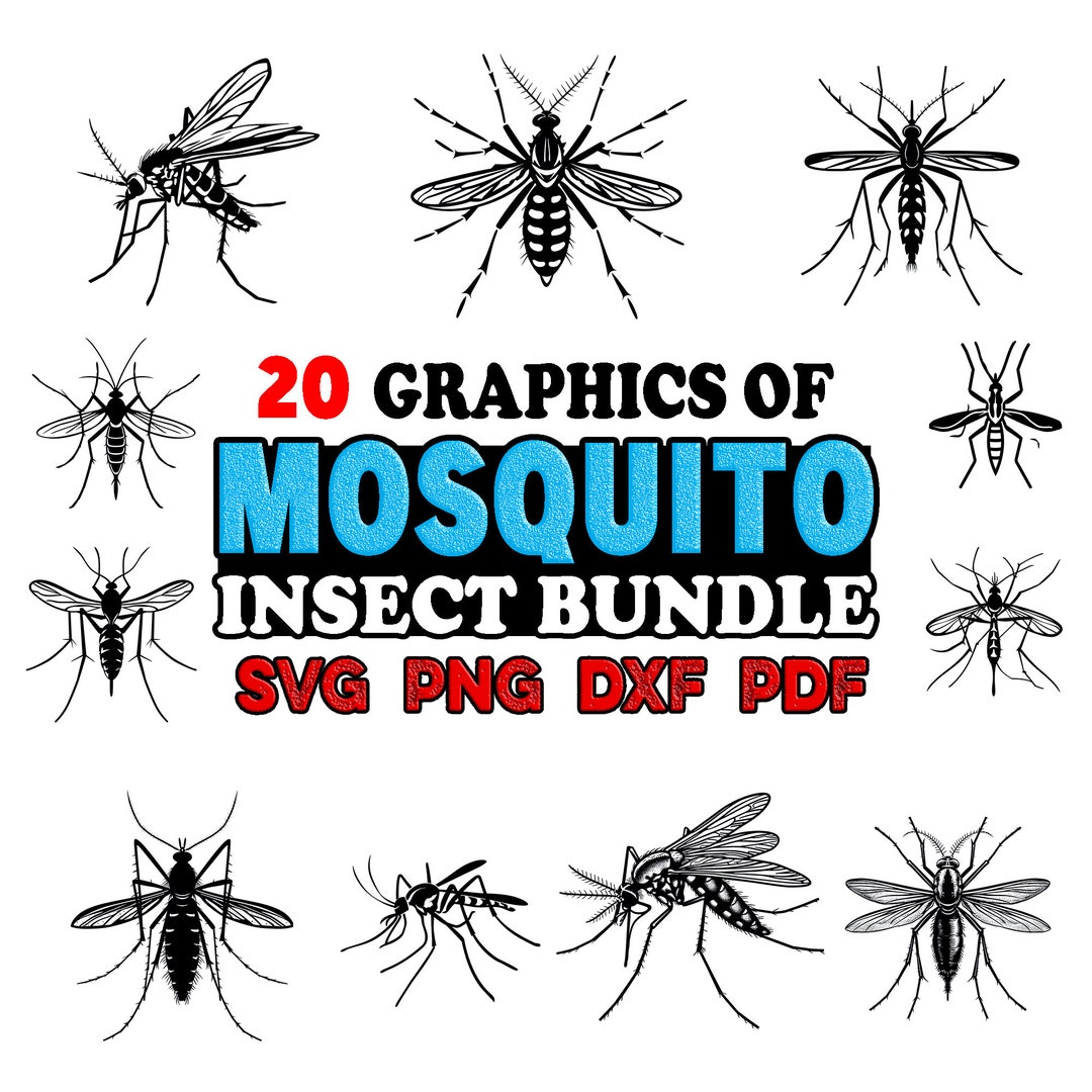 Mosquito Insect Bundle SVG, Png, Dxf, Pdf - Instant Digital Downloads ...