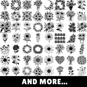 Black-eyed Susan Flower SVG Bundle | Floral Cut Files for Cricut ...