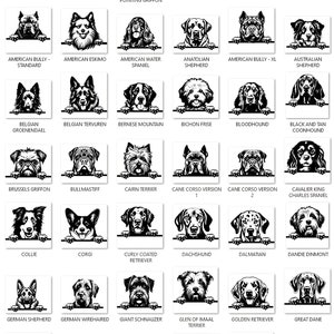 CNC Plasma Cutting Laser Cut Files Bundle Complete Breeds Peeking Dogs ...