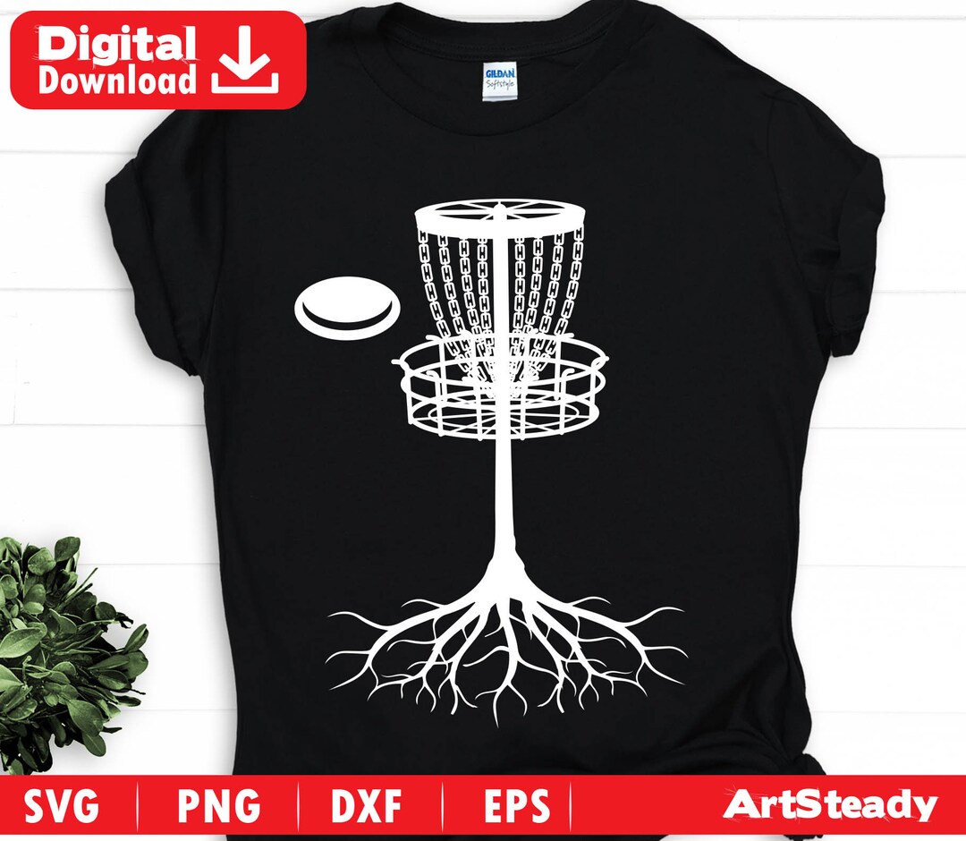 Disc Golf Svg Files DISC GOLF With Tree Roots Art Basket With Root ...