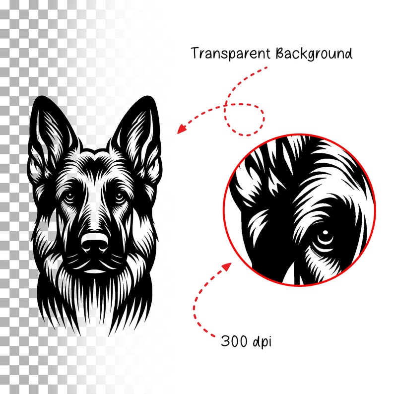 Laser Cut Files SVG and PNG Bundle Designs Dog Heads Faces for ...