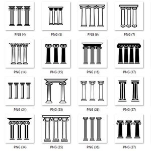 Ancient Greek Columns, Bundle SVG, PNG Instant Digital Downloads - Etsy