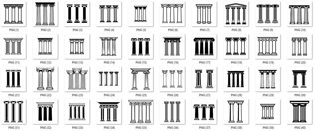 Ancient Greek Columns, Bundle SVG, PNG Instant Digital Downloads - Etsy