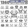 Laser Cut Bundle Dogs Faces SVG PNG Complete Breeds Puppy Dog Lover ...