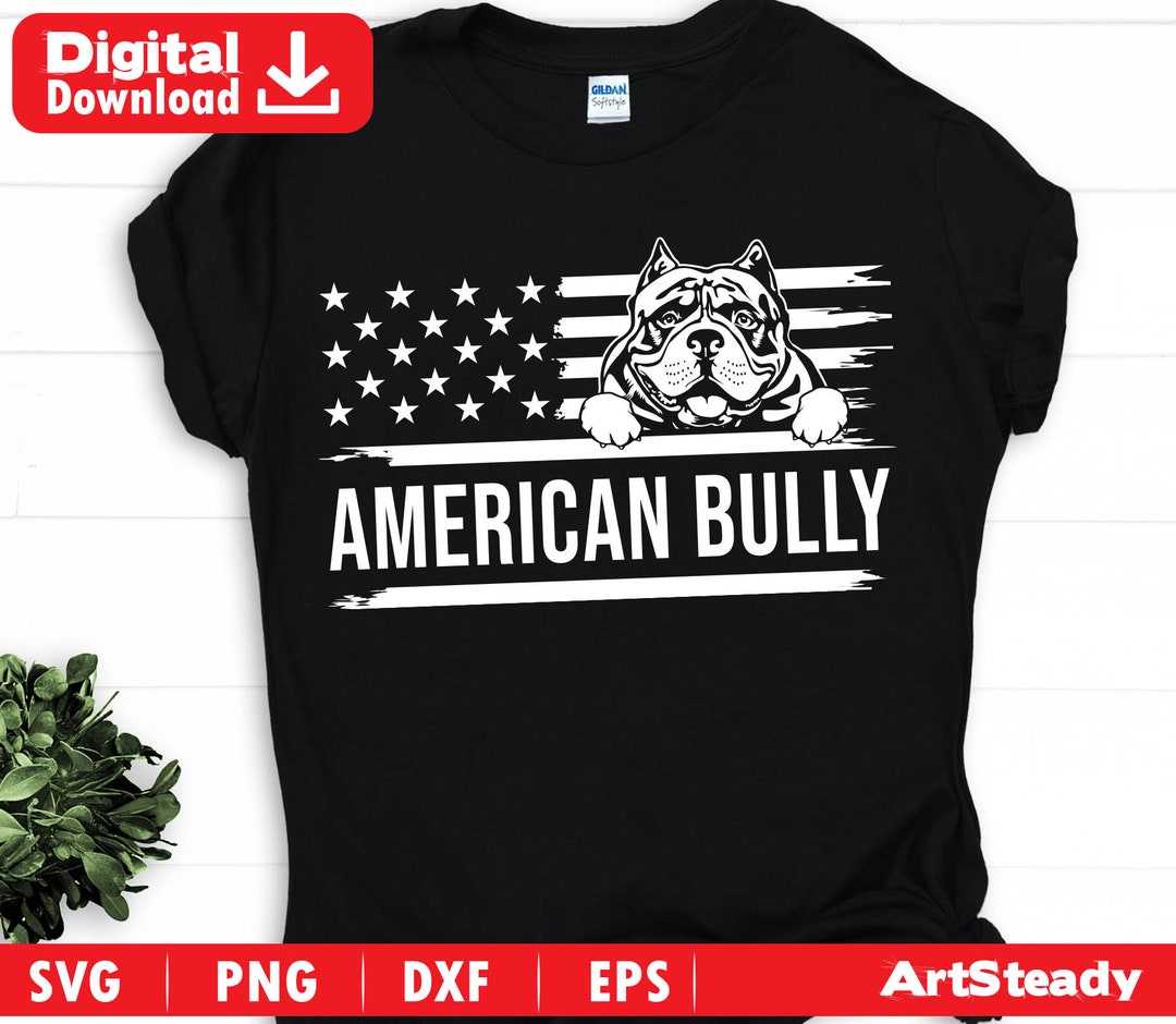 American Bully Svg Arts - AMERICAN BULLY VINTAGE Us Flag Bully Bullys ...
