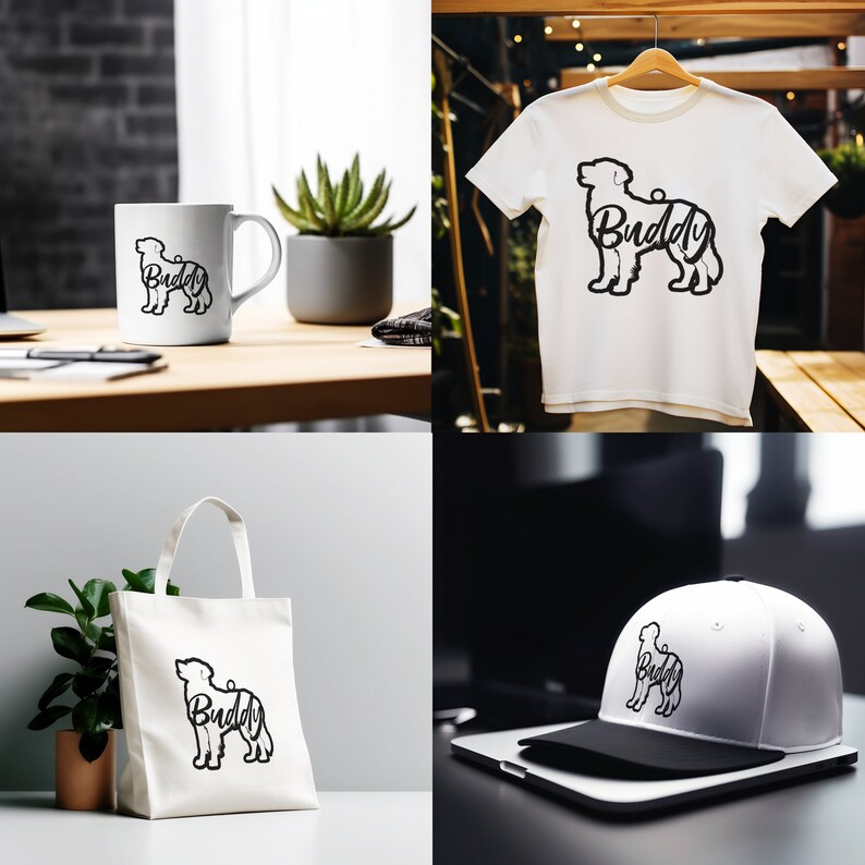 Editable Dog Name Text Svg Dxf Pdf Png Jpeg Bundle | Standing ...