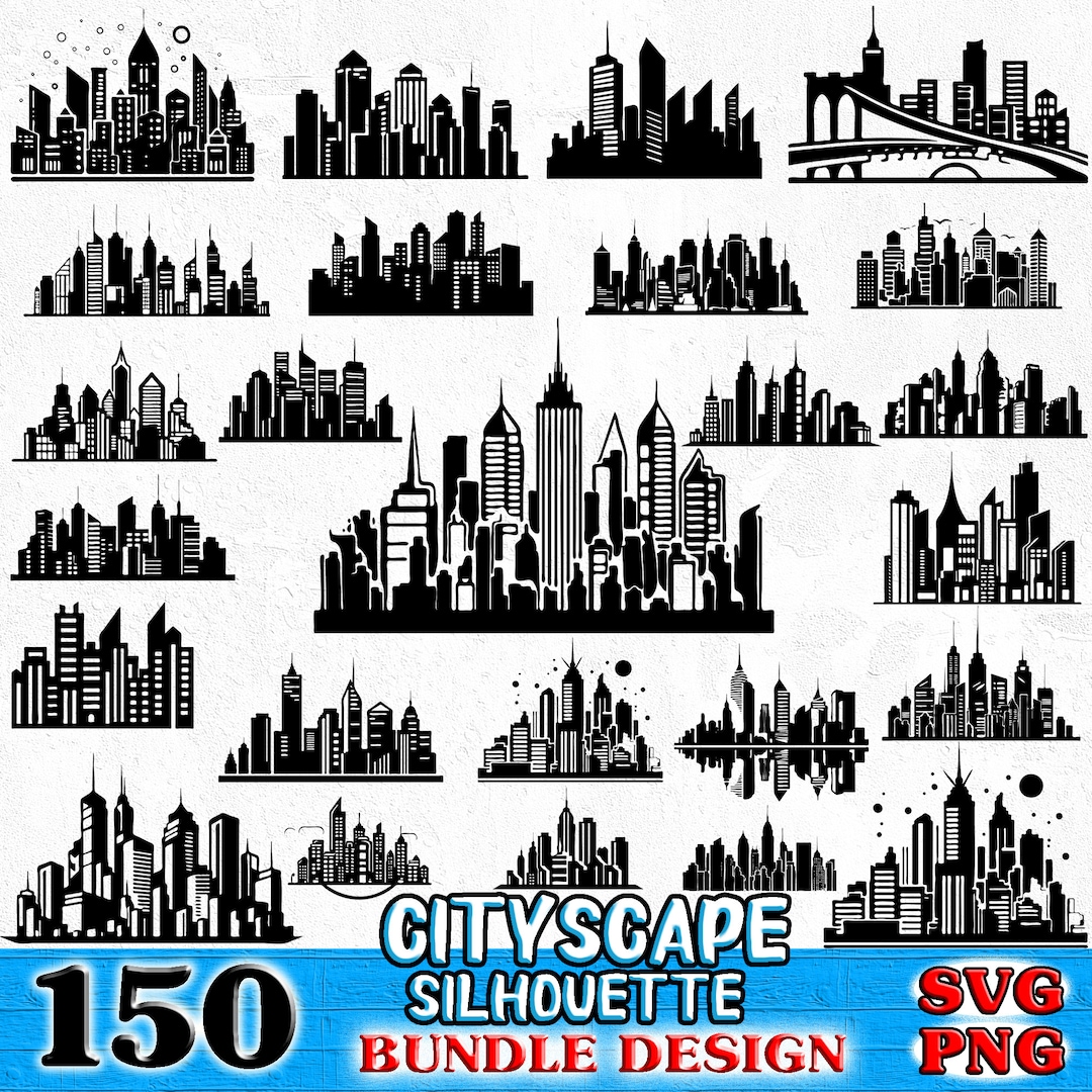Cityscape Bundle SVG, PNG Instant Digital Downloads - Etsy