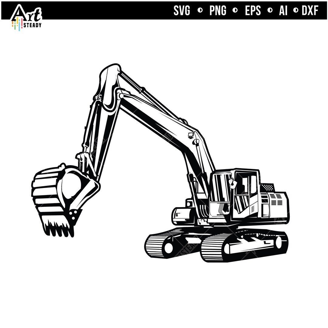 Excavator Svg Files - Backhoes Svg Instant Digital Downloads - Etsy