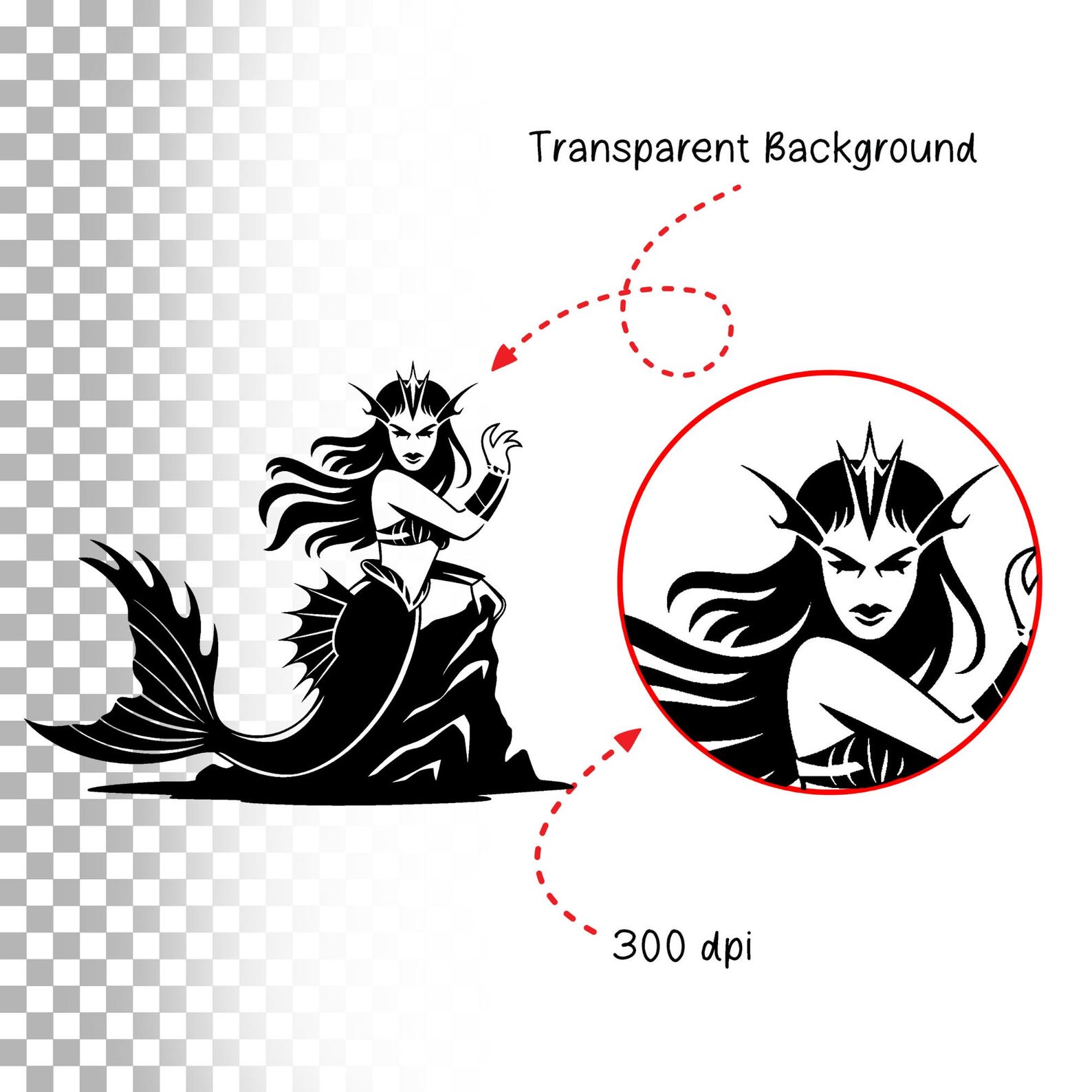 Mermaid Silhouette Laser Cut Files | DXF and SVG Bundle | Mermaid Wall ...