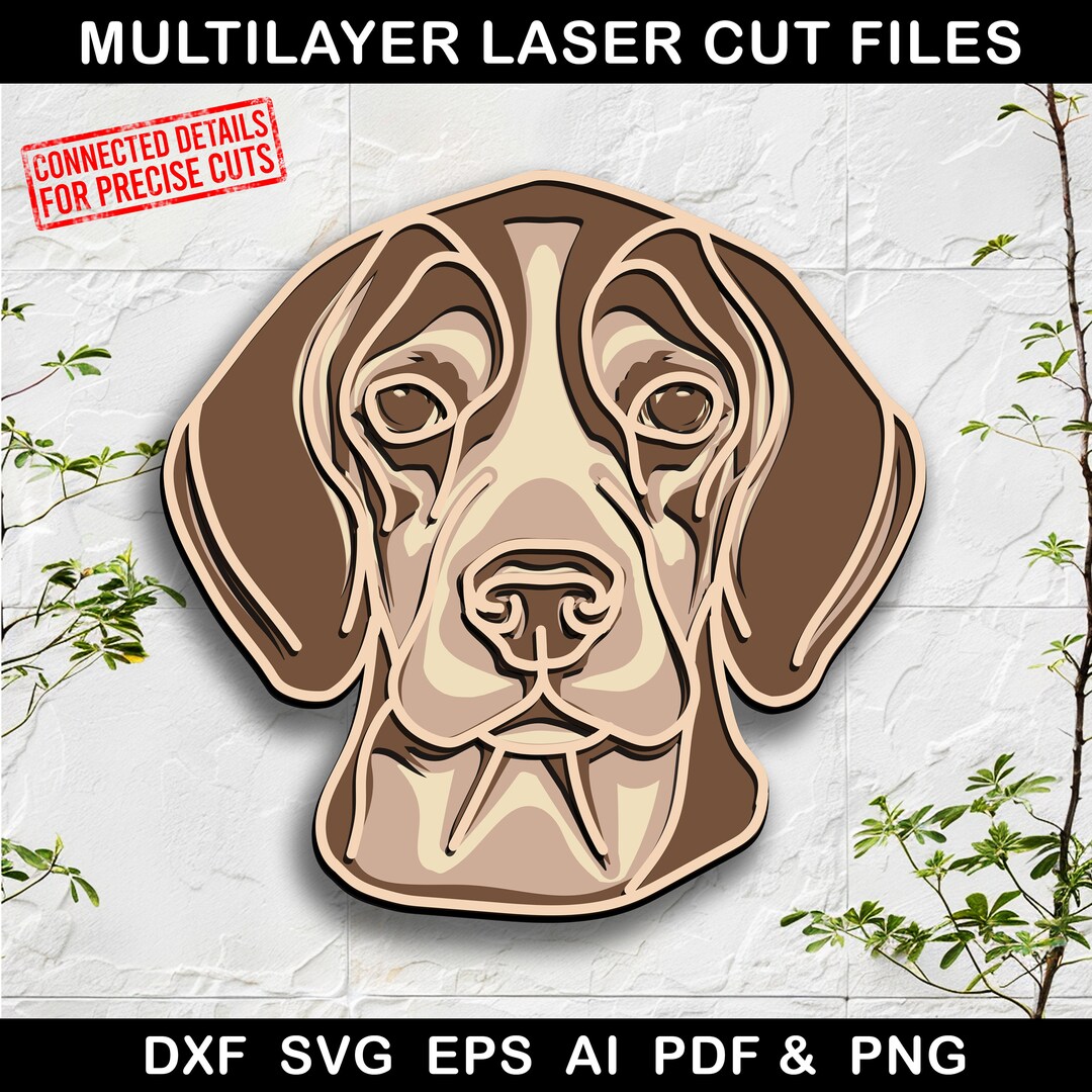 Beagle Multilayer Laser Cut File Dxf, Svg, Eps, Ai, Pdf & Png Beagle ...