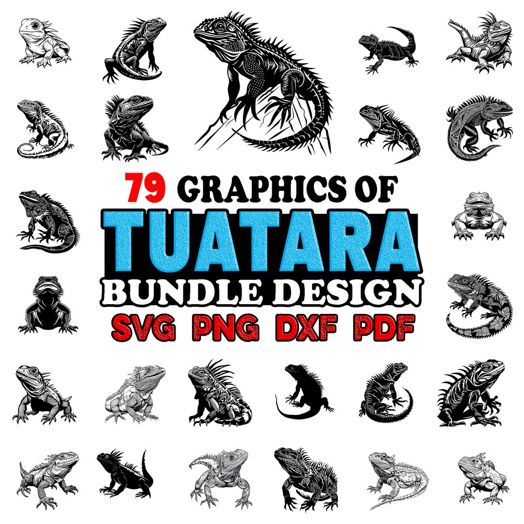 Tuatara Bundle SVG, Png, Dxf, Pdf Instant Digital Downloads - Etsy