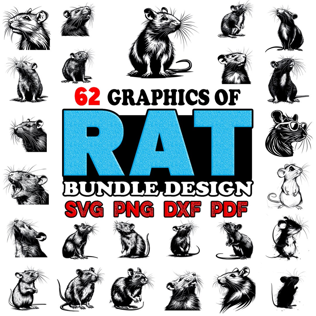 Rat Bundle SVG, Png, Dxf, Pdf Instant Digital Downloads - Etsy