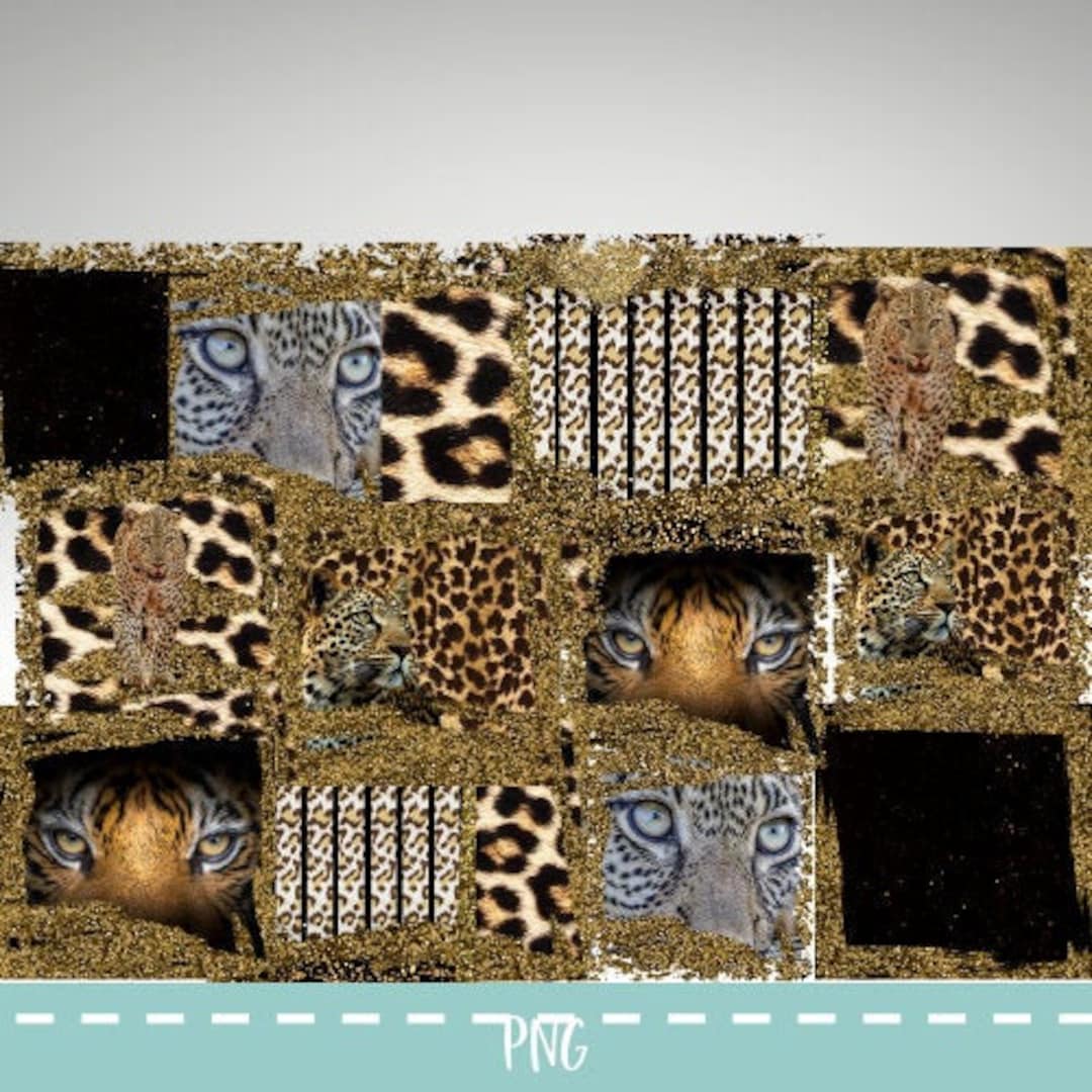 Leopard Print Splash Background Bundle, Zoom Back Ground, Glitter ...