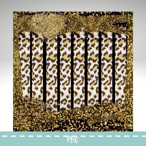 Leopard Print Splash Background Bundle, Zoom Back Ground, Glitter ...