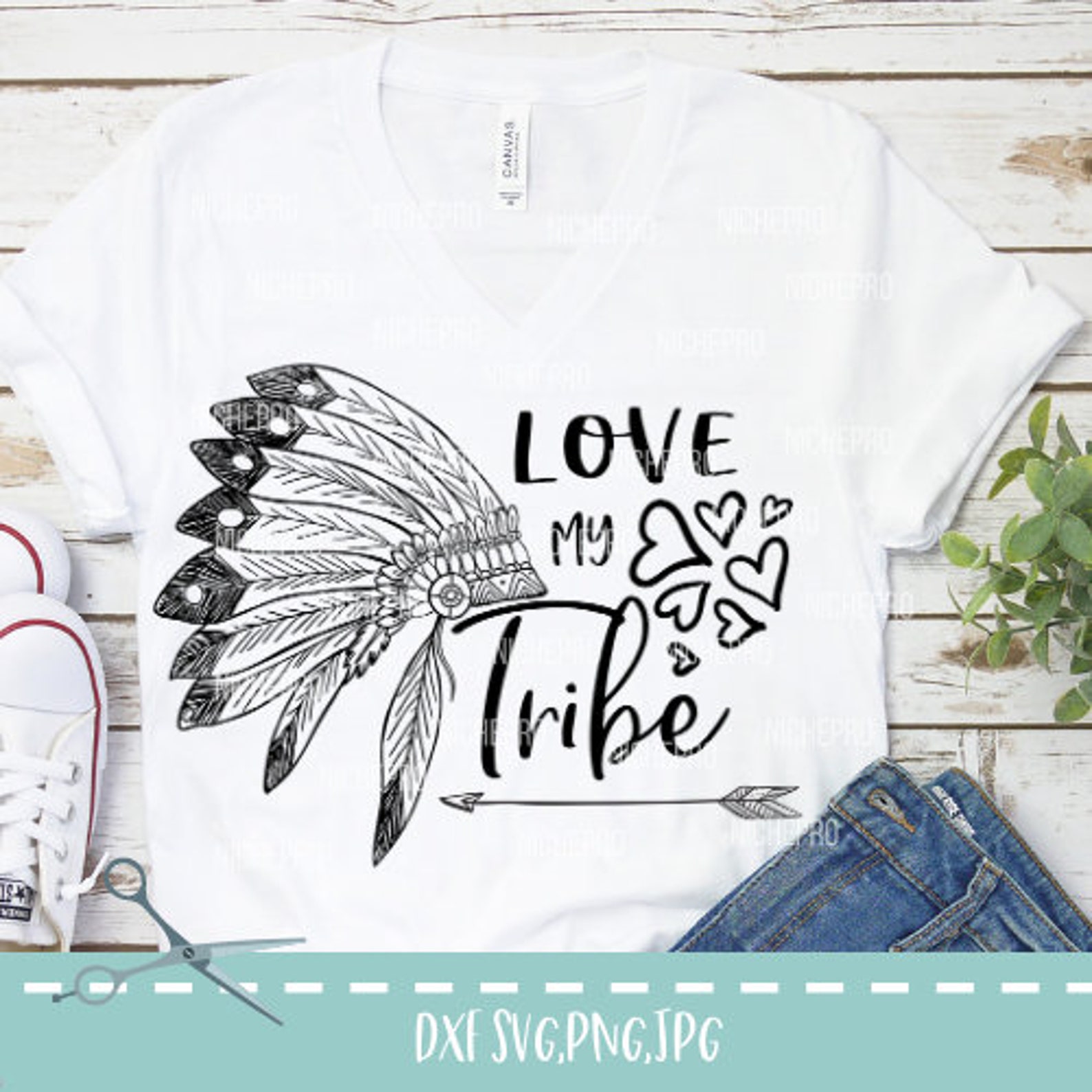 Love My Tribe Svg, Raising My Tribe Svg, Indian Headdress Svg, Tribe ...