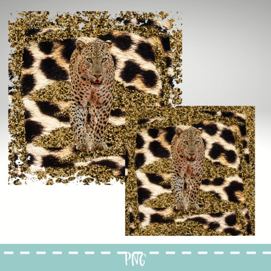 Leopard Print Splash Background Bundle, Zoom Back Ground, Glitter ...