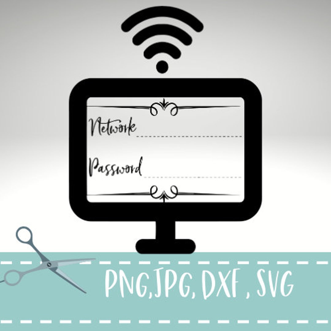 Wifi Svg, Wifi Sign, Printable Wifi Sign , Guess Room Sign, Wifi ...