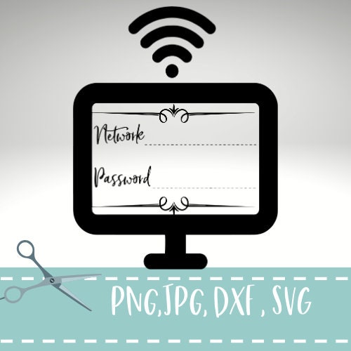 Wifi Svg, Wifi Sign, Printable Wifi Sign , Guess Room Sign, Wifi ...