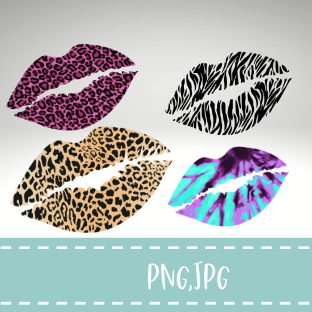 Cheetah Lips Svg, Cheetah Print Lips Svg, Leopard Lips Svg , Lips Kiss ...