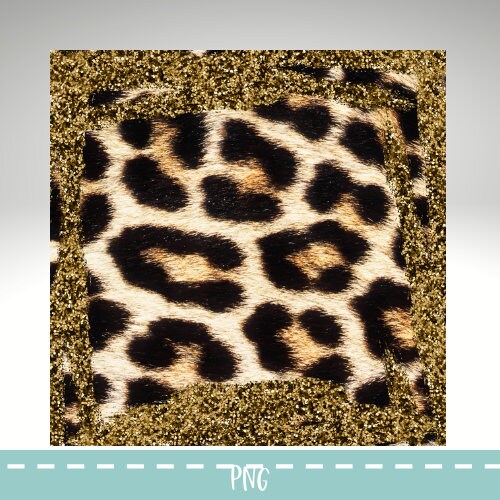 Leopard Print Splash Background Bundle, Zoom Back Ground, Glitter ...