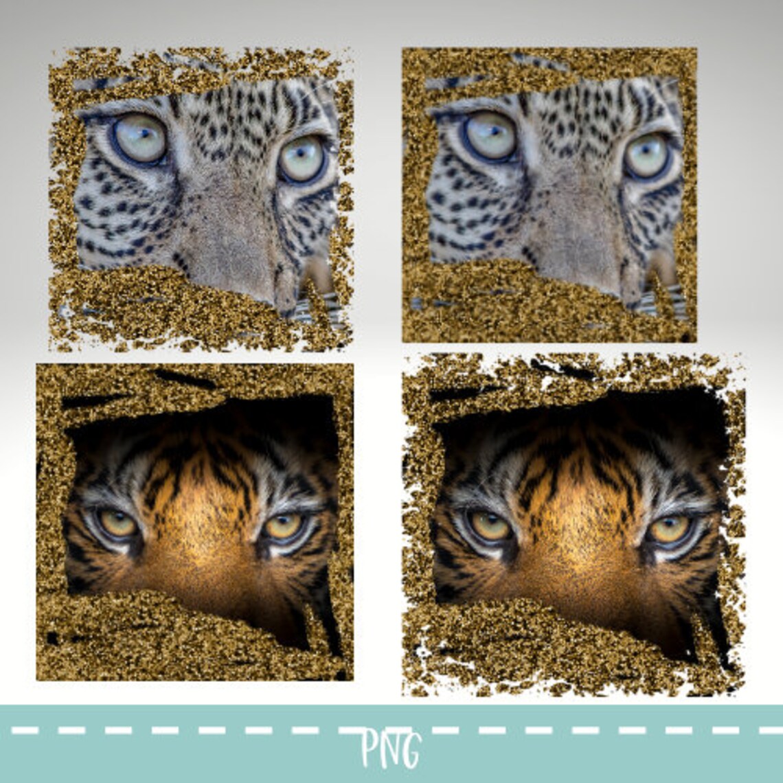 Leopard Print Splash Background Bundle, Zoom Back Ground, Glitter ...