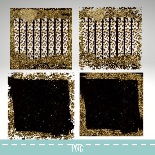 Leopard Print Splash Background Bundle, Zoom Back Ground, Glitter ...