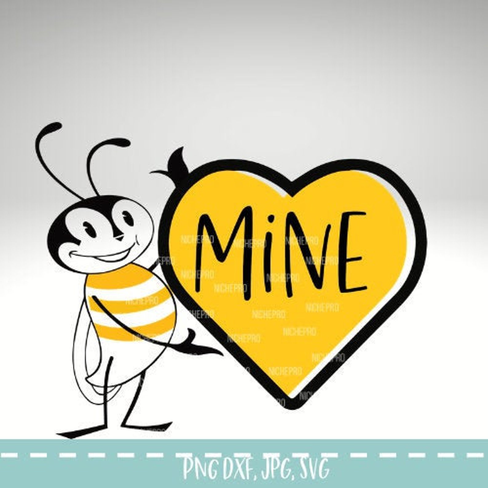 Bee Mine Svg, Be Mine Svg File , Bee Mine Valentine, You're Mine ...