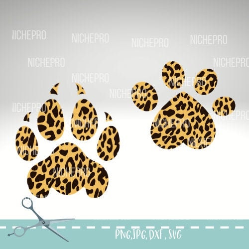 Leopard Paw Print Svg, Animal Print Svg Paw Svg, Sublimation Design ...