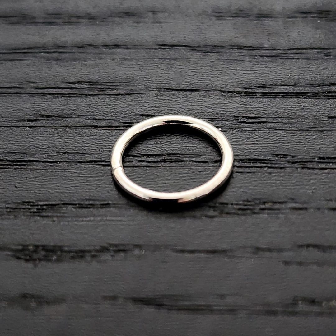 Thin 20g X 8mm Sterling Silver Seamless Infinity Hoop Rings for Ears or ...