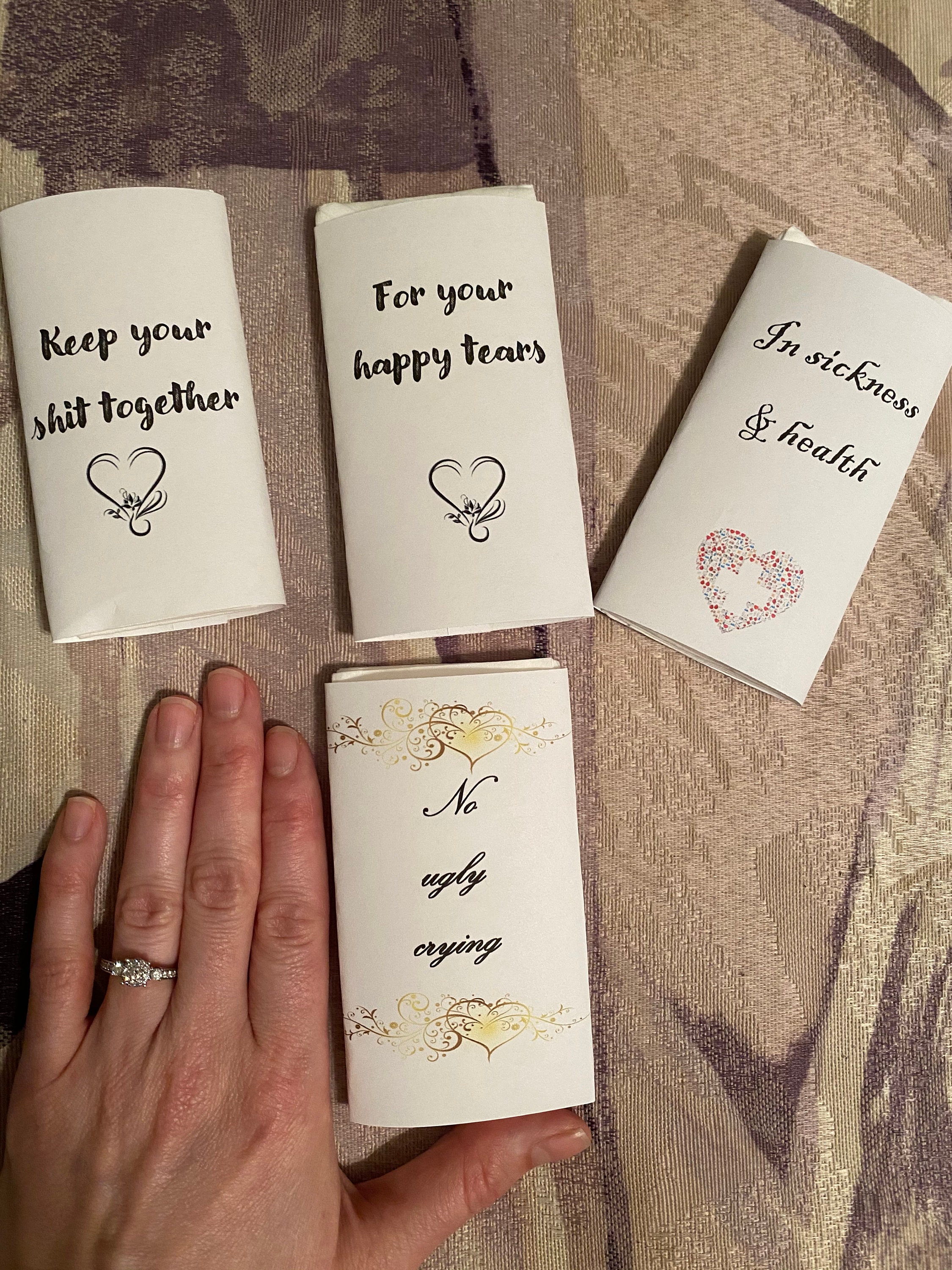 Custom Paper Tissue Packs Set of 75 | Etsy