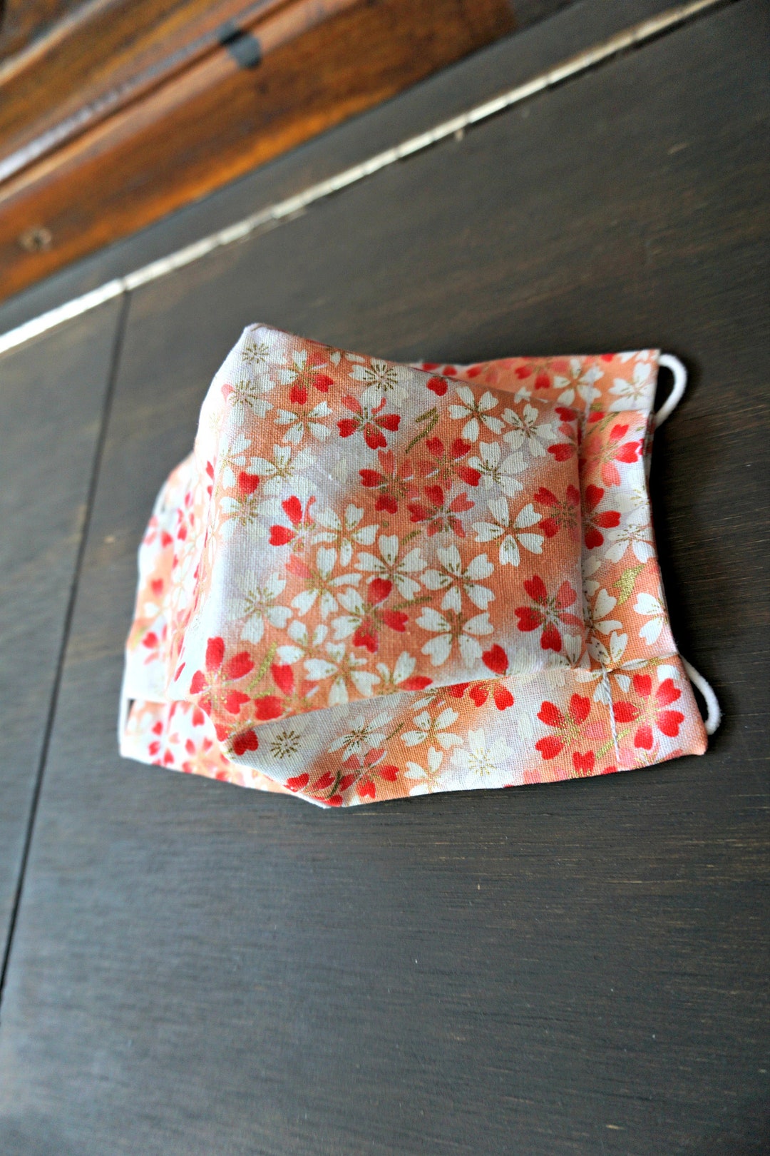 Japanese Full Cotton Double Layered Face Mask - Endless Peach - Etsy