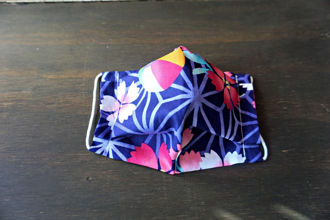 Japanese Full Cotton Double Layered Face Mask - Playful Summer - Etsy