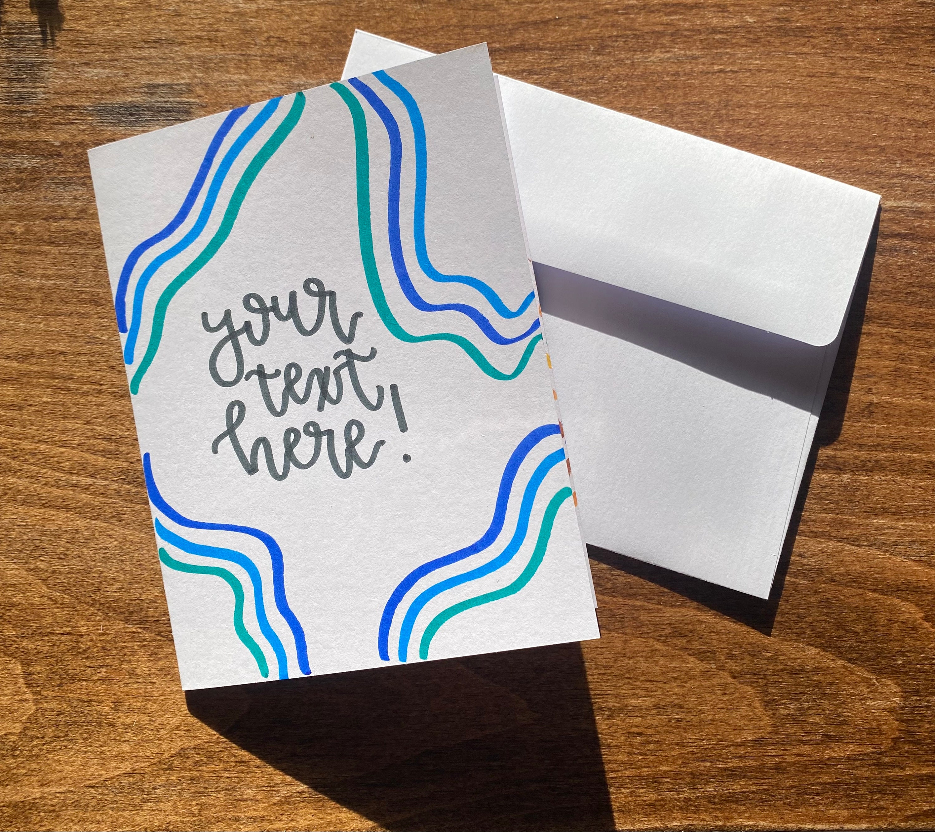 Handwritten Custom Calligraphy Card - Etsy