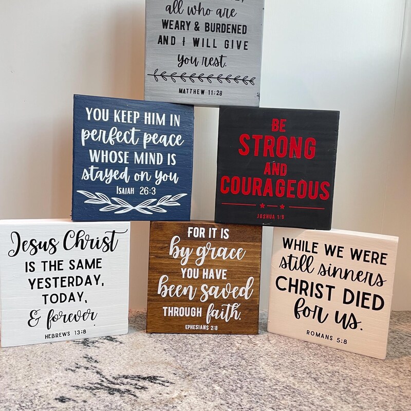 Wooden Bible Verse Sign - Etsy