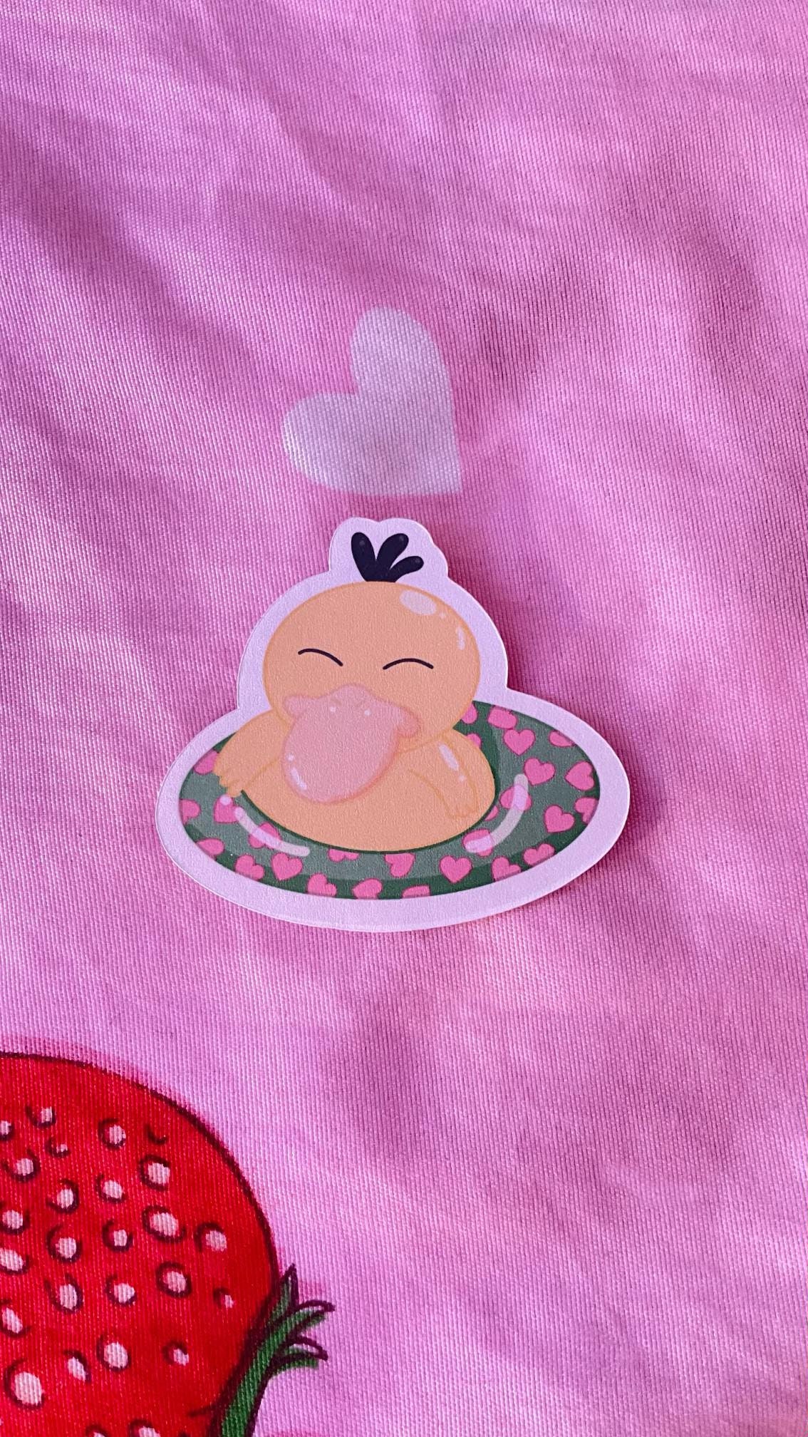 Pool Psyduck Cute Matte Pokemon Sticker - Etsy