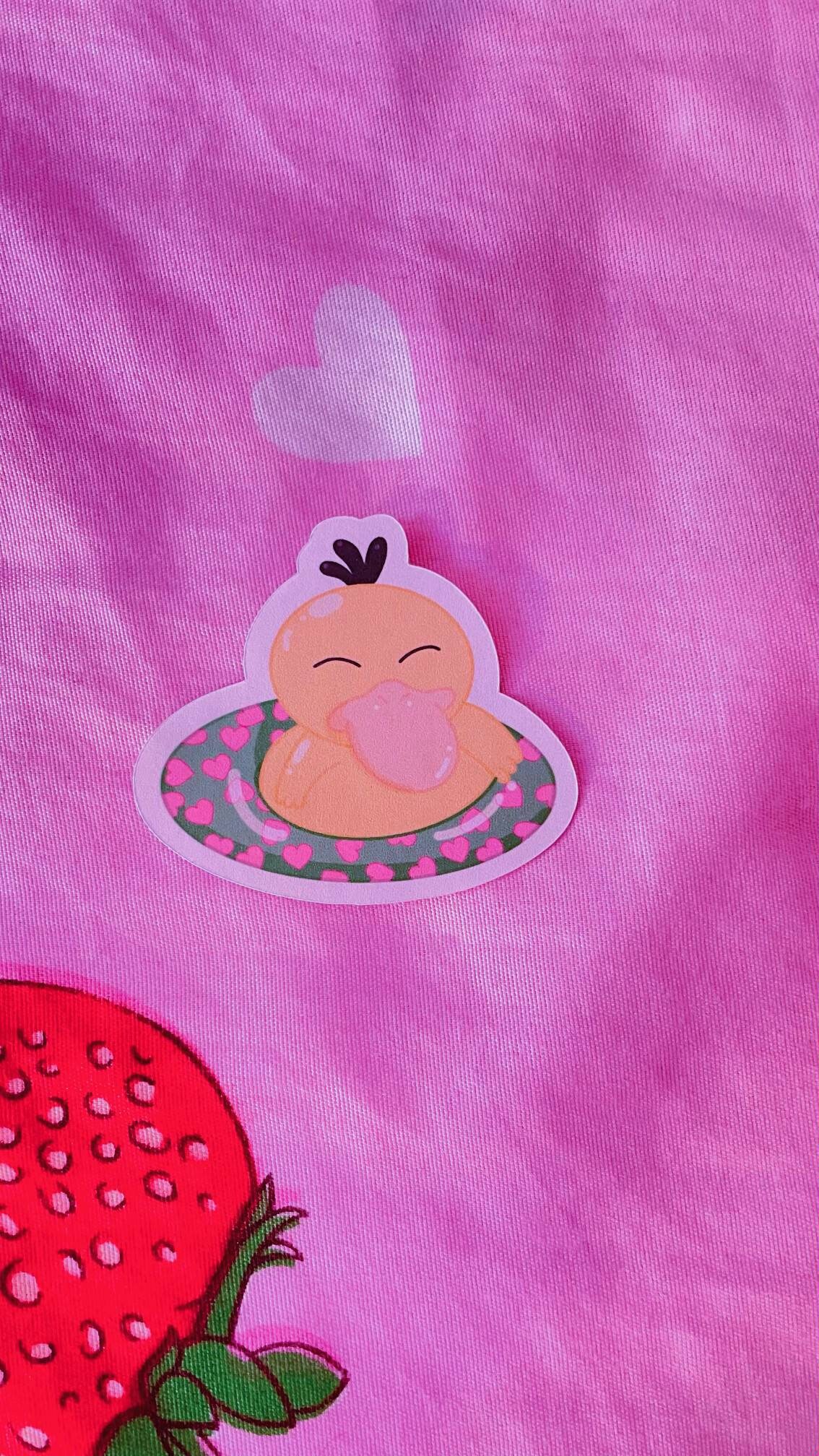 Pool Psyduck Cute Matte Pokemon Sticker - Etsy