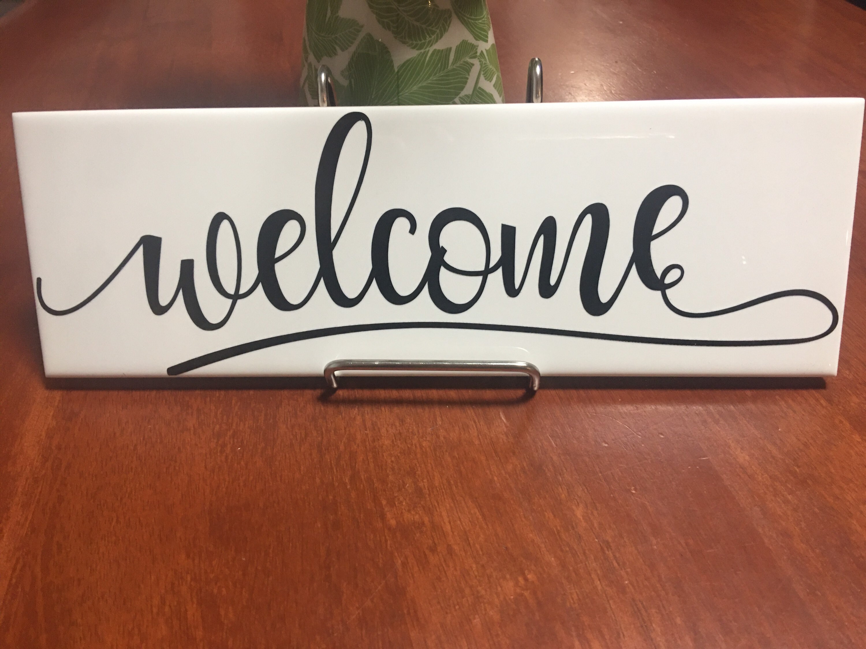 Welcome Tile Welcome Entryway Sign Ideal as a small | Etsy