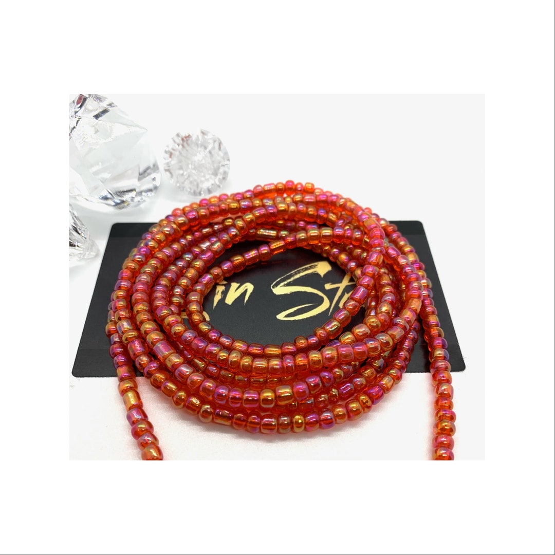 Cosmo Red Rainbow Waist Beads - Etsy